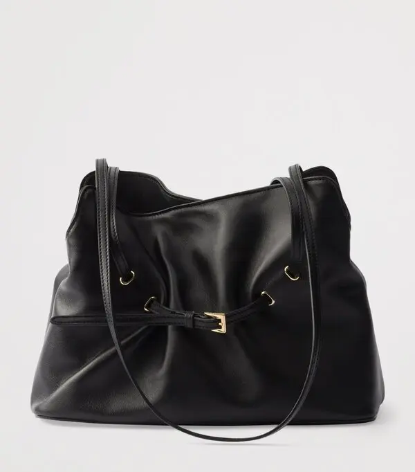Prada Small Leather Dada Shoulder Bag - Black