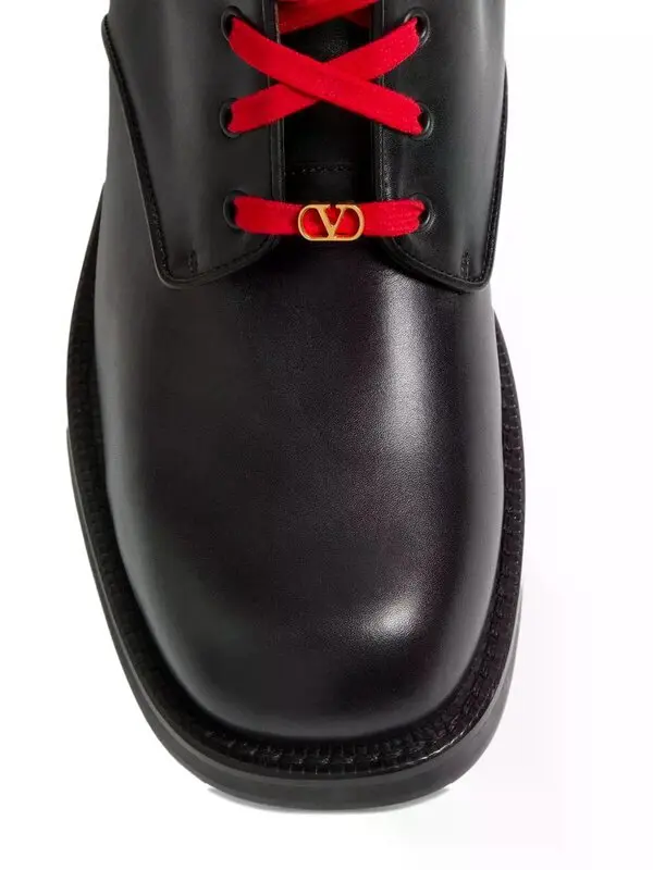 Valentino Garavani Lace-up Leather Boots