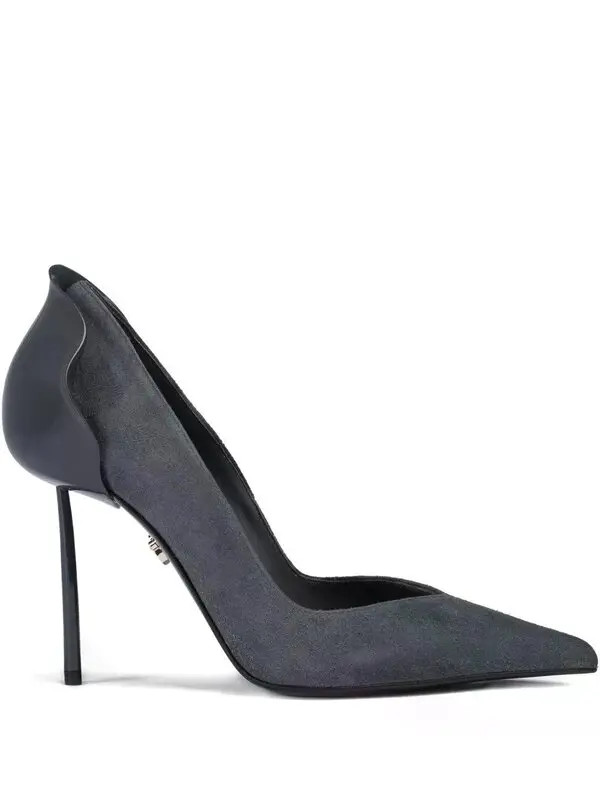 LE SILLA 100mm Petalo Suede Pumps - Grey