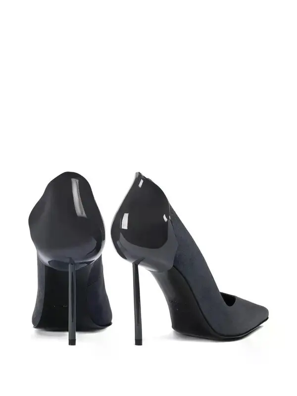 LE SILLA 100mm Petalo Suede Pumps - Grey