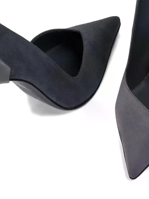 LE SILLA 100mm Petalo Suede Pumps - Grey