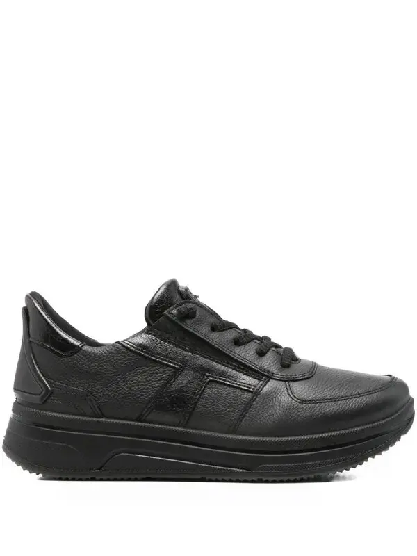 ARA Leather Lace-up Sneakers - Black
