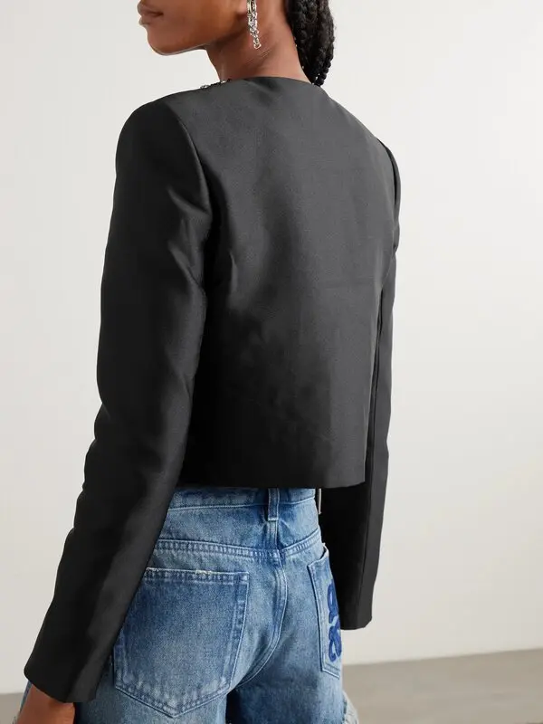 SELF-PORTRAIT Embellished Taffeta Jacket
