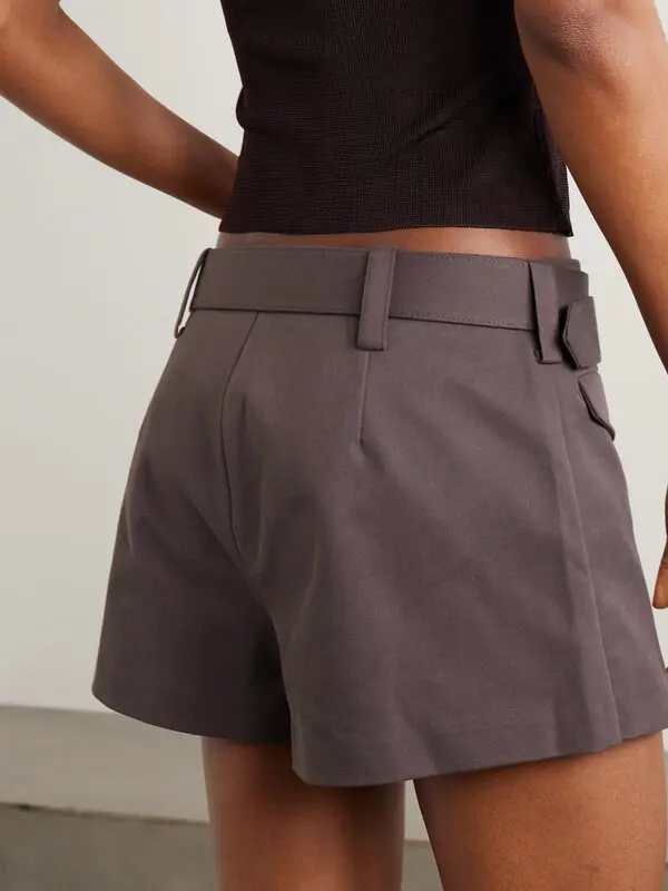 SELF-PORTRAIT Belted Twill Mini Skort