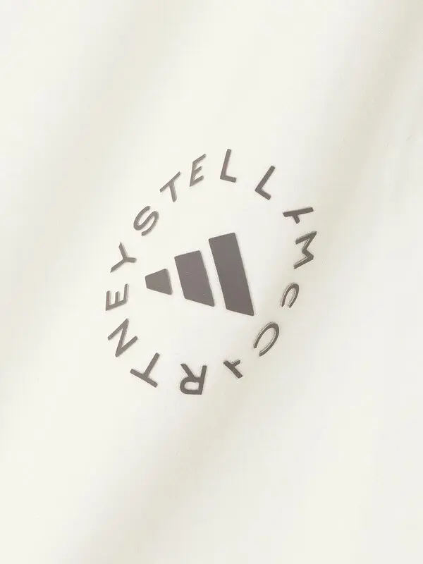 Adidas By Stella McCartney Perforated Recycled Tennis Dress With Shorts - Neutrals