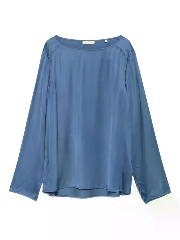 Marc O'polo Boat Neck Long Sleeve Top - Blue
