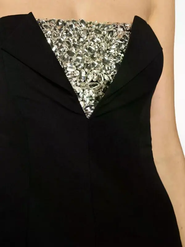 GENNY Embellished Strapless Midi Dress