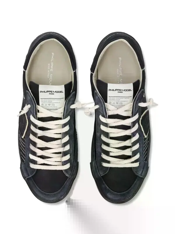 Philippe Model Prsx Suede-panelled Low-top Sneakers