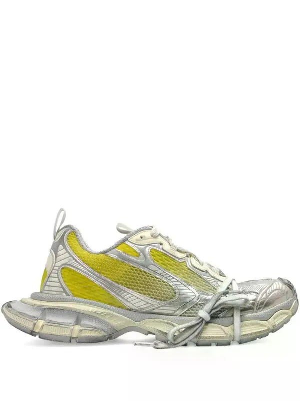 Balenciaga 3xl Panelled Lace-up Sneakers - Silver