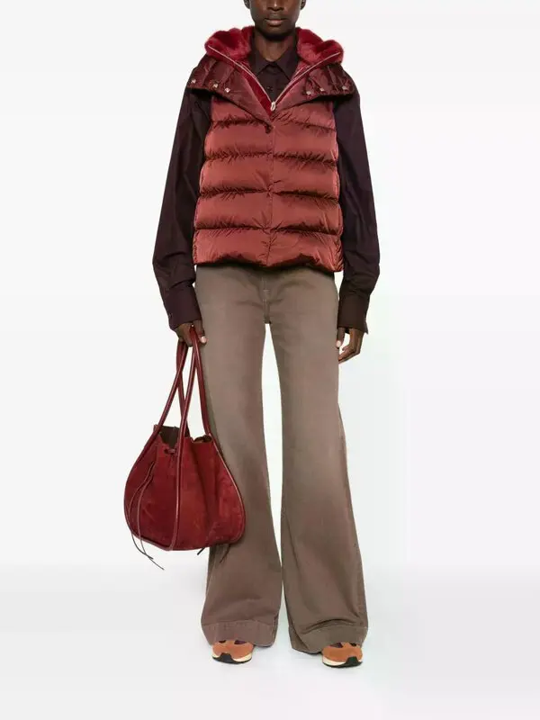 Herno Sleeveless Fur-trim Gilet
