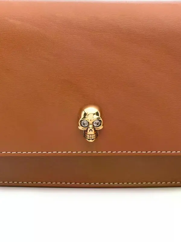 Alexander McQueen Skull Appliqué Leather Crossbody Bag