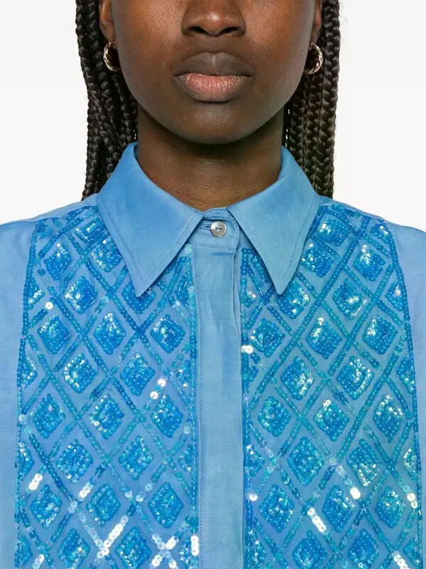 P.a.r.o.s.h Raisa Sequin Embellished Shirt