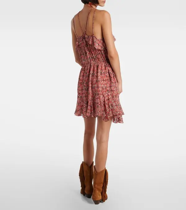 MARANT ETOILE Betty Gathered Semi-sheer Minidress
