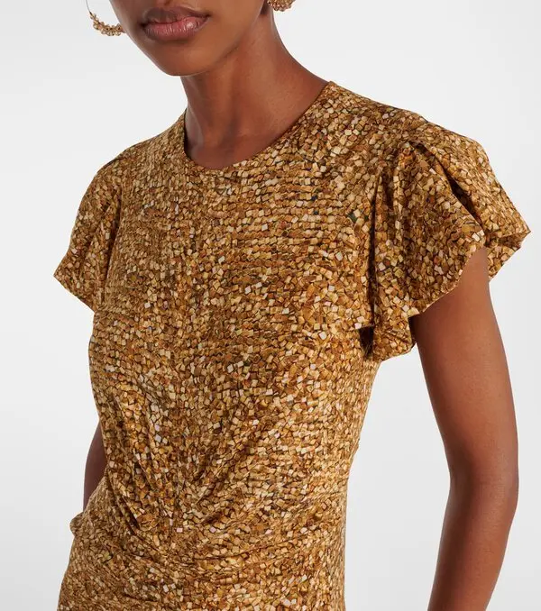 Isabel Marant Étoile Terena Printed Silk-blend Midi Dress - Multicoloured