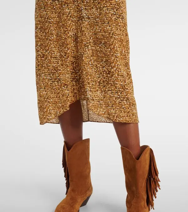 Isabel Marant Étoile Terena Printed Silk-blend Midi Dress - Multicoloured