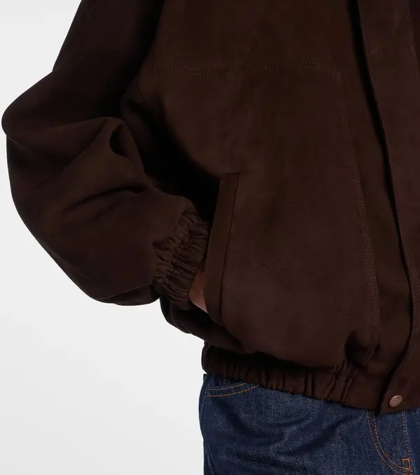 Magda Butrym Suede Bomber Jacket