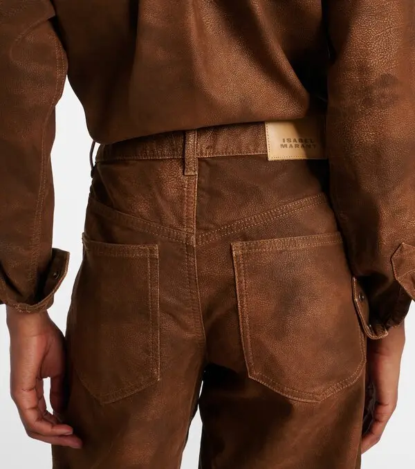 MARANT ETOILE Kelvina Straight Pants - Brown