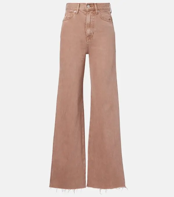 Veronica Beard Taylor Wide-leg Jeans In Tan Sierra