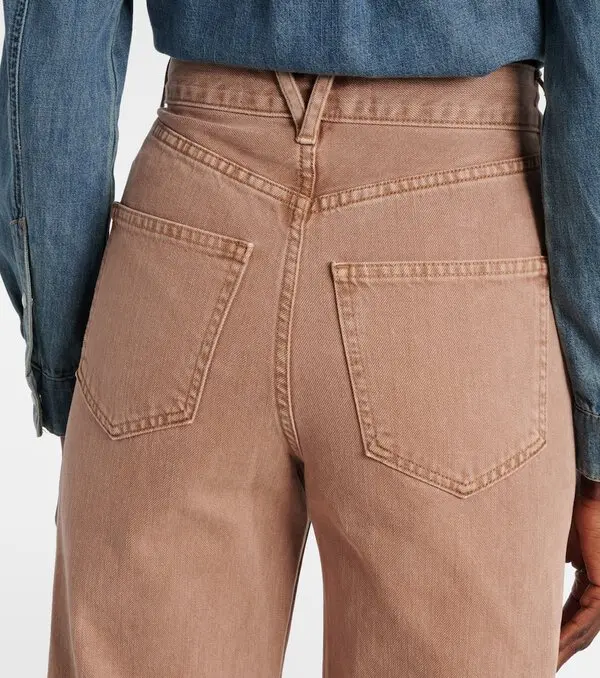 Veronica Beard Taylor Wide-leg Jeans In Tan Sierra