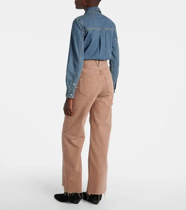 Veronica Beard Taylor Wide-leg Jeans In Tan Sierra