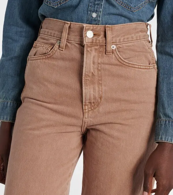 Veronica Beard Taylor Wide-leg Jeans In Tan Sierra