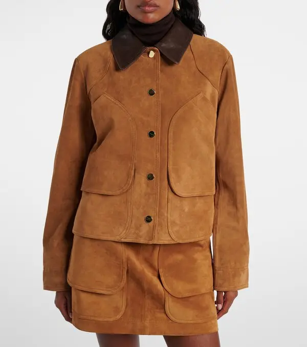Veronica Beard Walters Suede Field Jacket