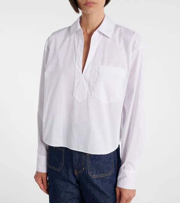 Veronica Beard Khai Cotton-blend Poplin Shirt