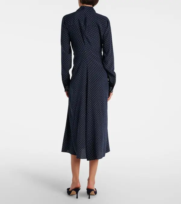 Veronica Beard Polka-dot Silk-blend Shirt Dress