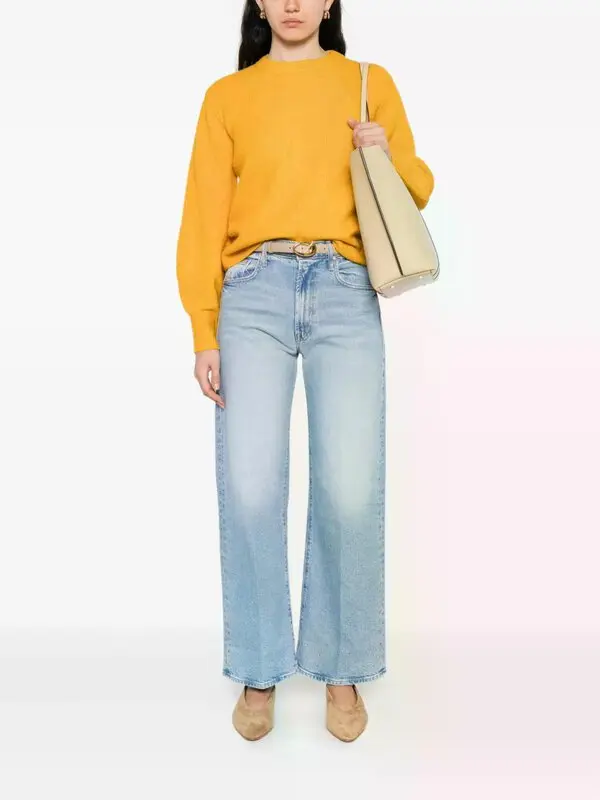 MOTHER The Lil Lasso Sneak Jeans In Light Wash