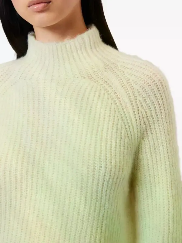 Marc O'polo High-neck Sweater With Ribbed Texture And Long Sleeves