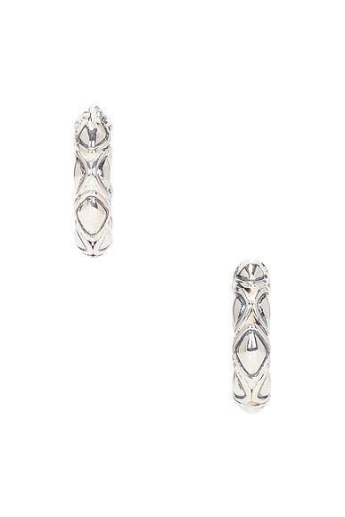 Bottega Veneta Sterling Hoop Earrings With 18k Gold Finish