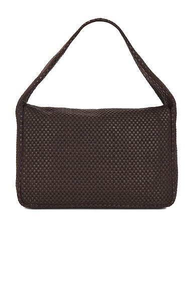 ST. AGNI Lattice Satchel Bag - Coffee