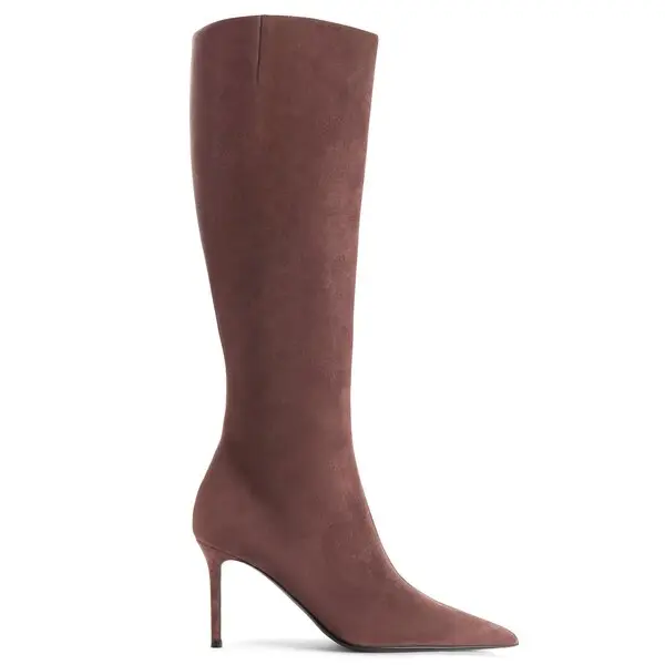 GIUSEPPE ZANOTTI Suede Knee-high Stiletto Boots - Brown