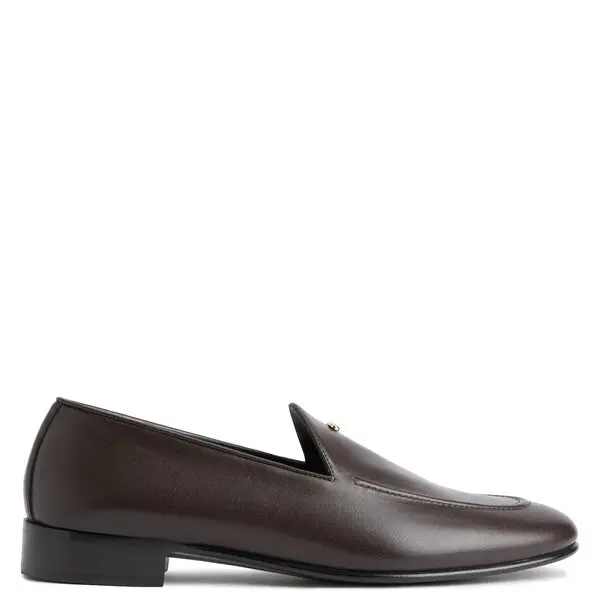 GIUSEPPE ZANOTTI Leather Loafers With Metal Detail