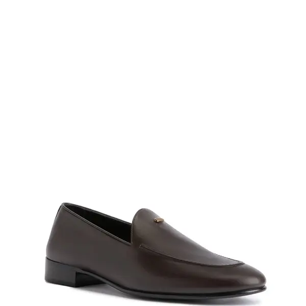 GIUSEPPE ZANOTTI Leather Loafers With Metal Detail