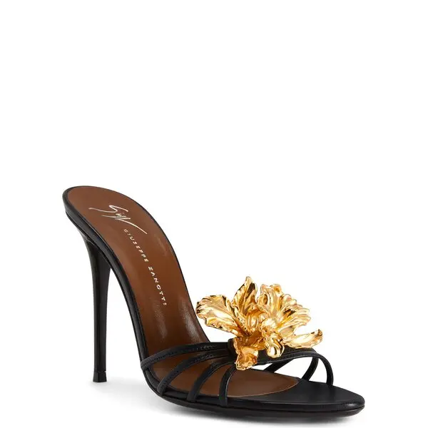 GIUSEPPE ZANOTTI Orchid Mule 105 Sandals - Black
