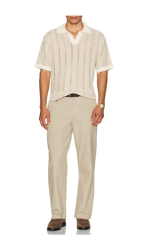 Scotch & Soda Open Structured Knitted V-neck Shirt