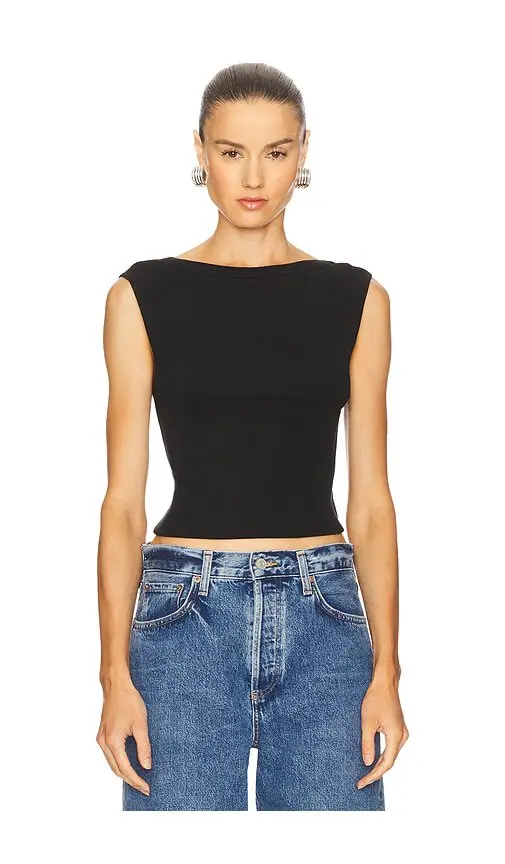 ST. AGNI Organic Cotton Ballerina Top - Black