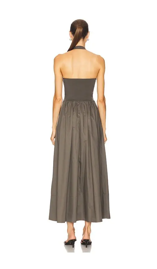 ST. AGNI Halter Gathered Dress