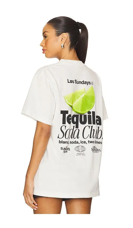 LOS SUNDAYS Tequila Soda Club Tee - White