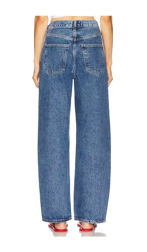 AGOLDE Low Curve Jeans In Medium Wash Denim - Denim-medium