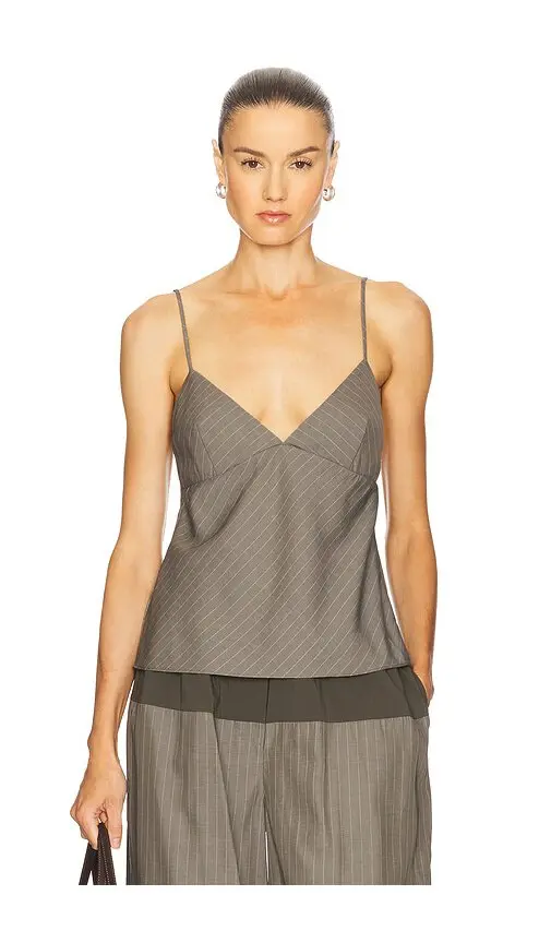 ST. AGNI Bias Cami Top - Grey