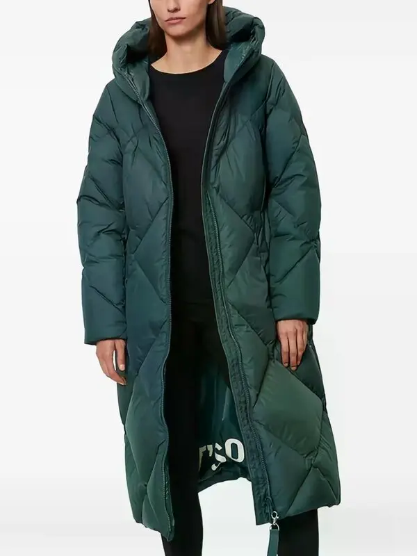 Marc O'polo Quilted Hooded Coat - Green