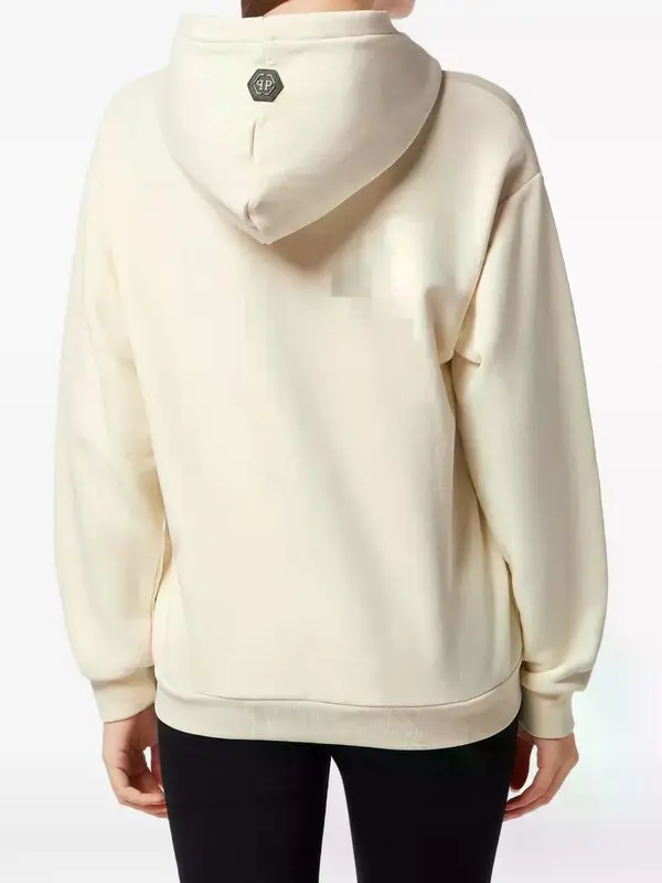 Philipp Plein Crystal Embellished Teddy Bear Hoodie