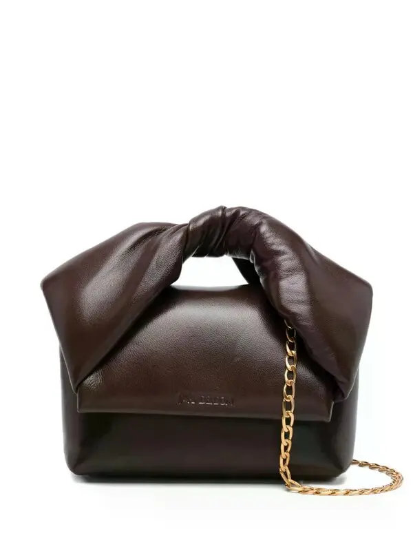 JW Anderson Knotted Leather Top Handle Bag - Brown