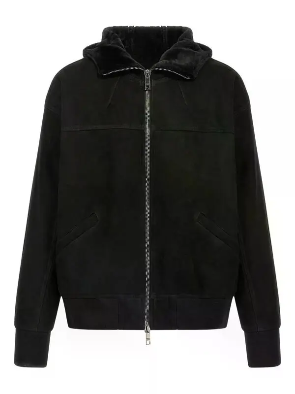 GIORGIO BRATO Hooded Leather Jacket