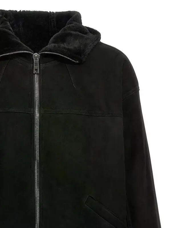 GIORGIO BRATO Hooded Leather Jacket