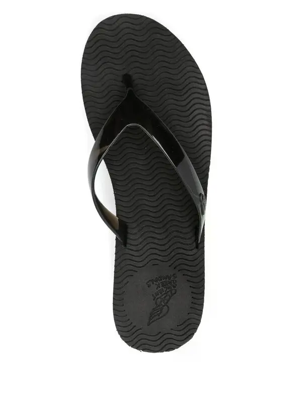ANCIENT GREEK SANDALS Etheria Wedge Slides - Black