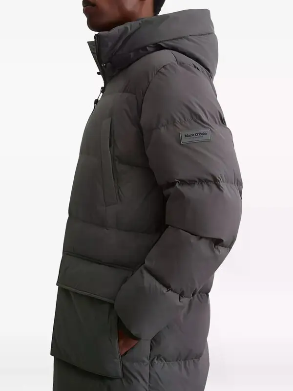 Marc O'polo Padded Hooded Parka - Grey