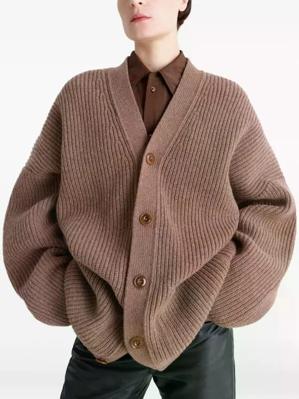 LEMAIRE V-neck Wool Cardigan